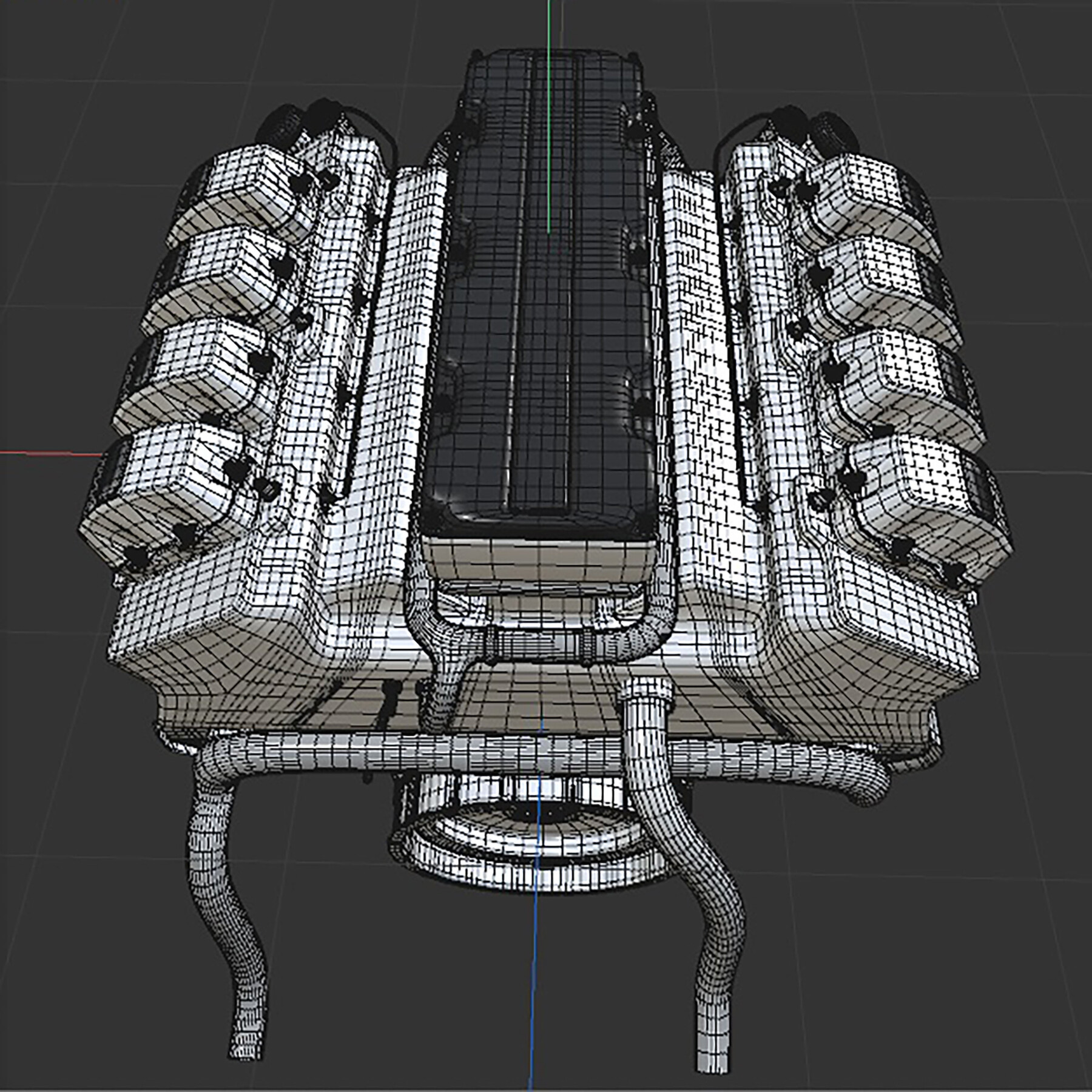 ArtStation - 8 cylinder car engine | Game Assets