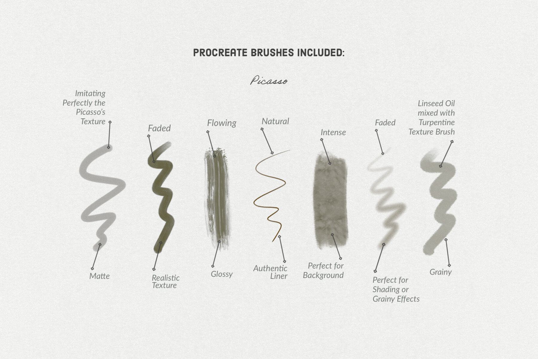 ArtStation - Pablo Picasso Procreate Brushes | Brushes