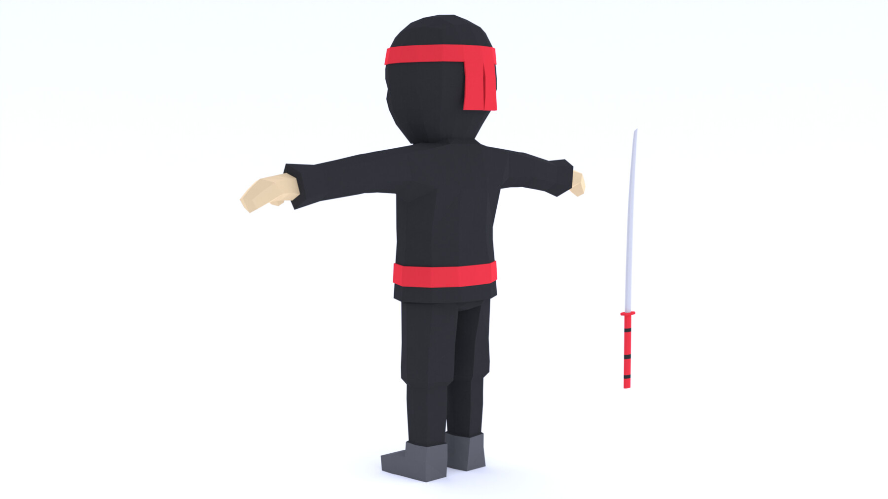 ArtStation - Low Poly Cartoon Ninja | Game Assets