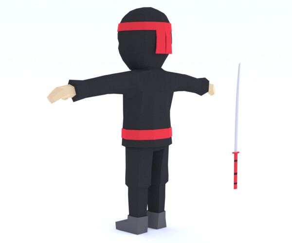 ArtStation - Low Poly Cartoon Ninja | Game Assets