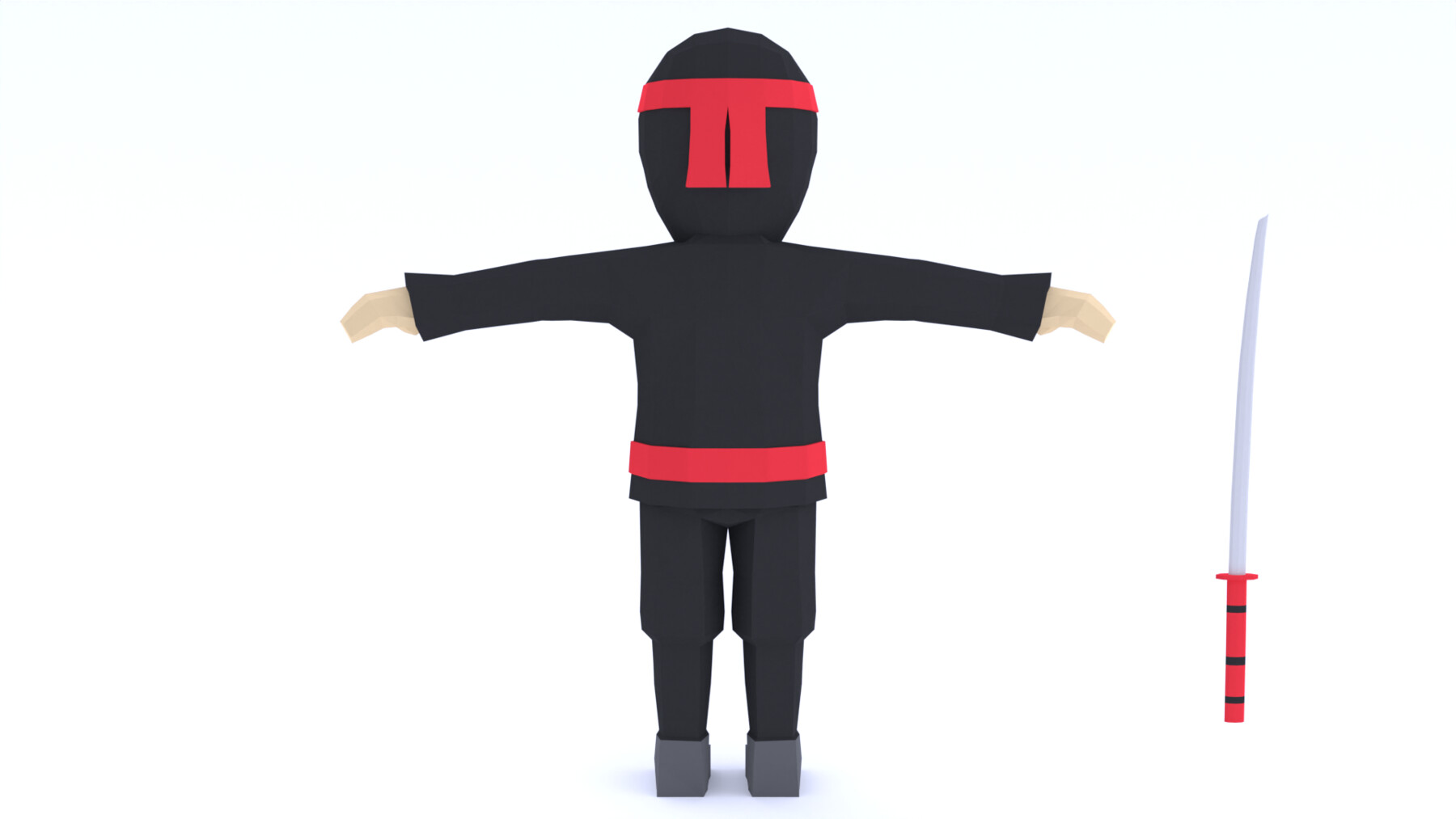 ArtStation - Low Poly Cartoon Ninja | Game Assets