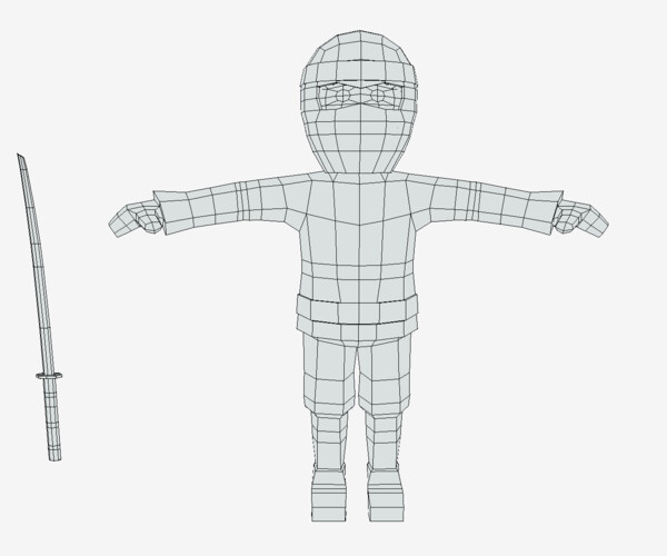 ArtStation - Low Poly Cartoon Ninja | Game Assets