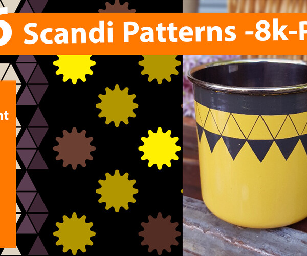ArtStation - 36 Scandi Patterns -8k-PNG | Resources