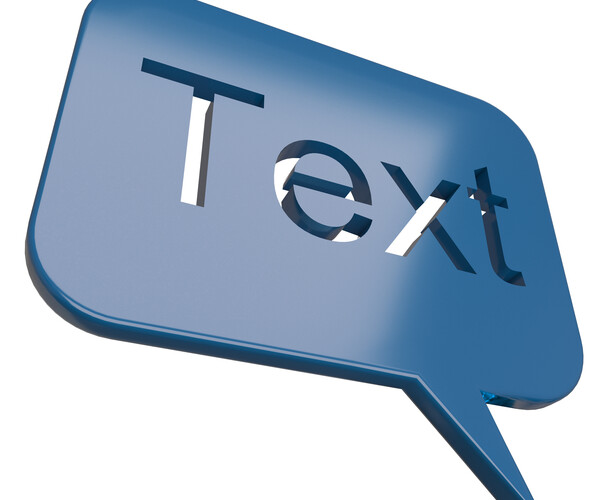 ArtStation - Blue Speech Bubble Message | Resources