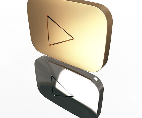 ArtStation - Youtube Gold and Silver Play Buttons | Resources
