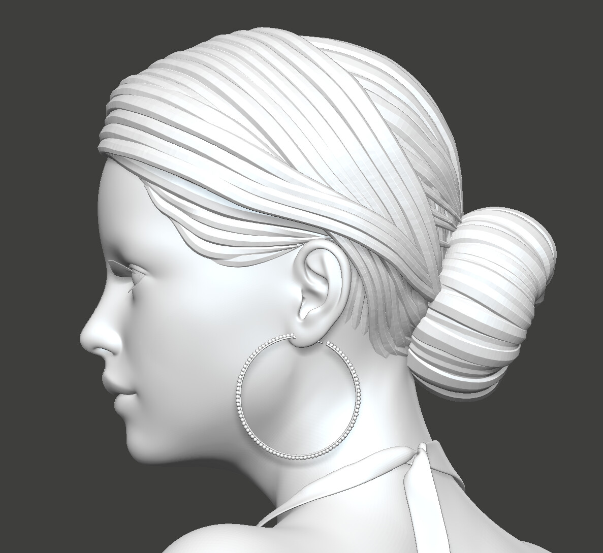 ArtStation - Female Stylized Hair (Bun) | Resources