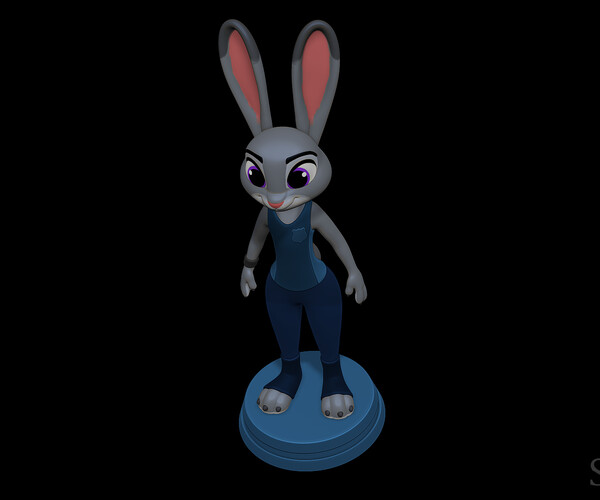 ArtStation - Judy Hopps ZPD Training outfit - Zootopia 3D print model ...