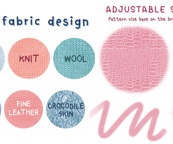 ArtStation - Fabric Texture Procreate pattern brushes | ProcreateiBox ...