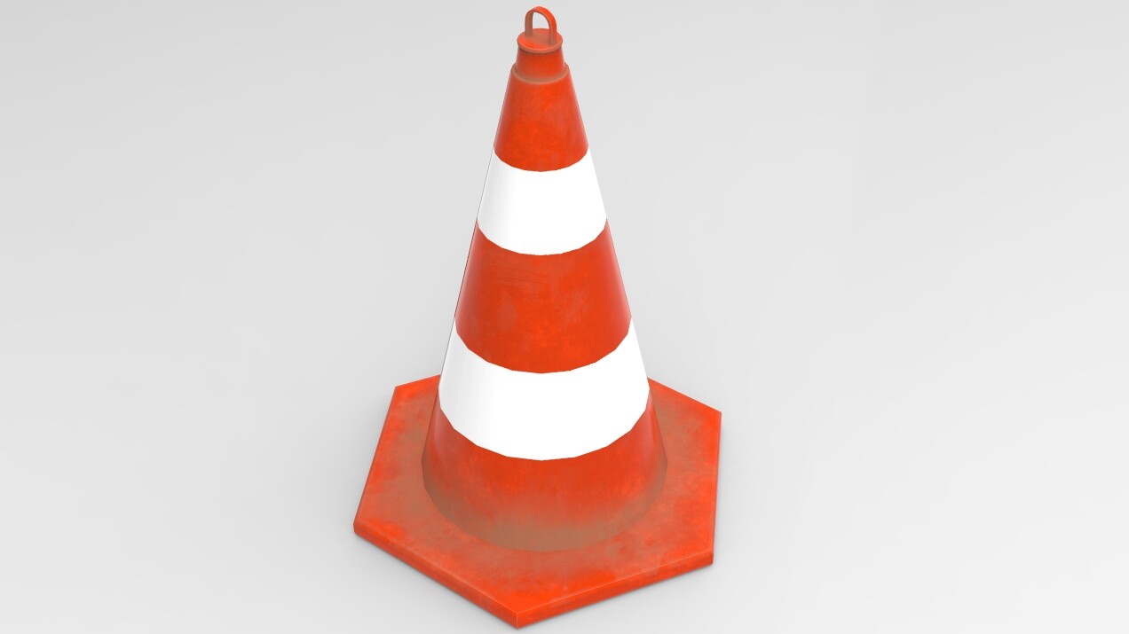 ArtStation - PBR GameReady Cone Model Low-poly | Game Assets