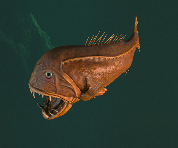 ArtStation - Fish Monster - Sabertooth | Game Assets