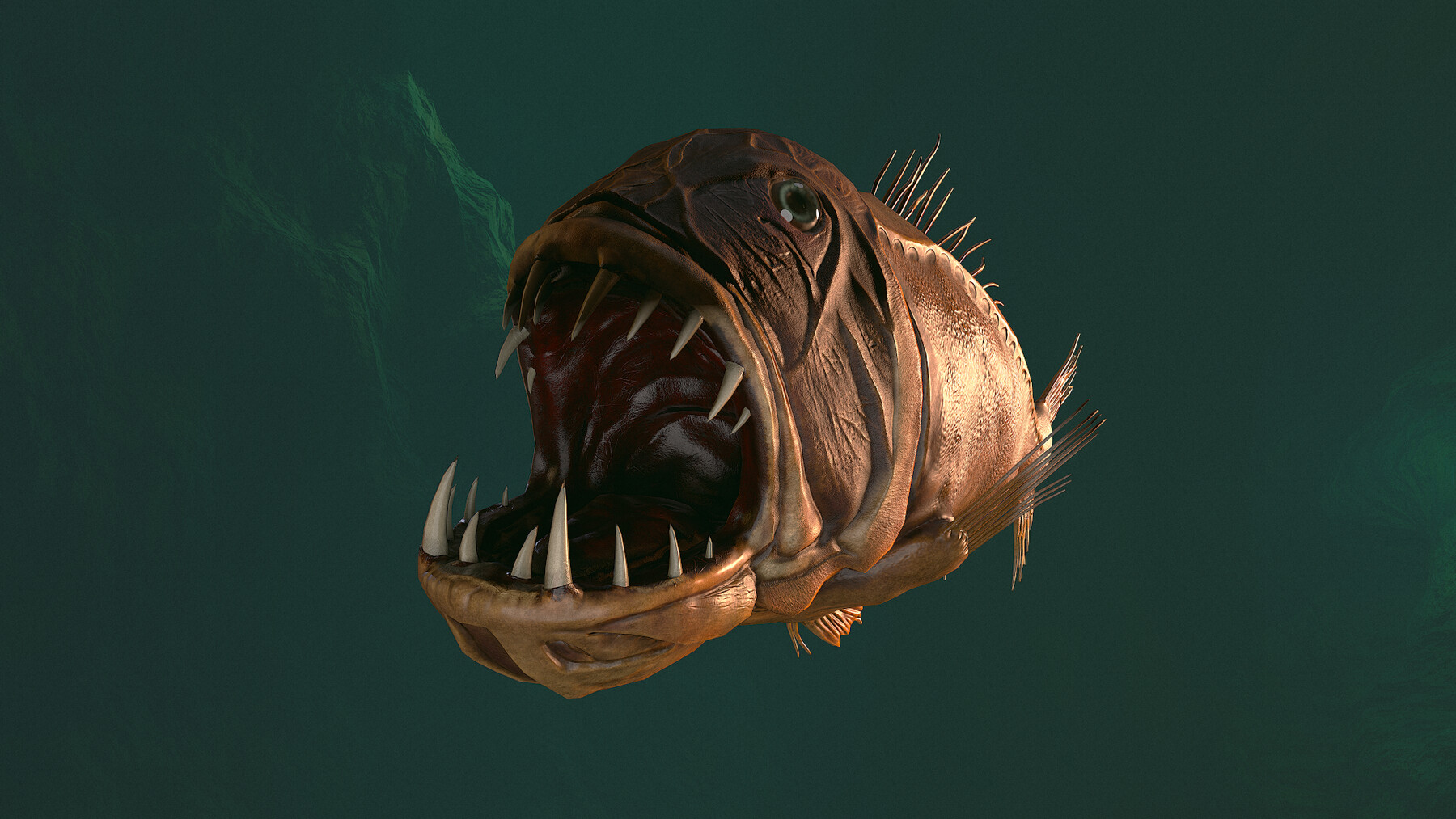 ArtStation - Fish Monster - Sabertooth | Game Assets