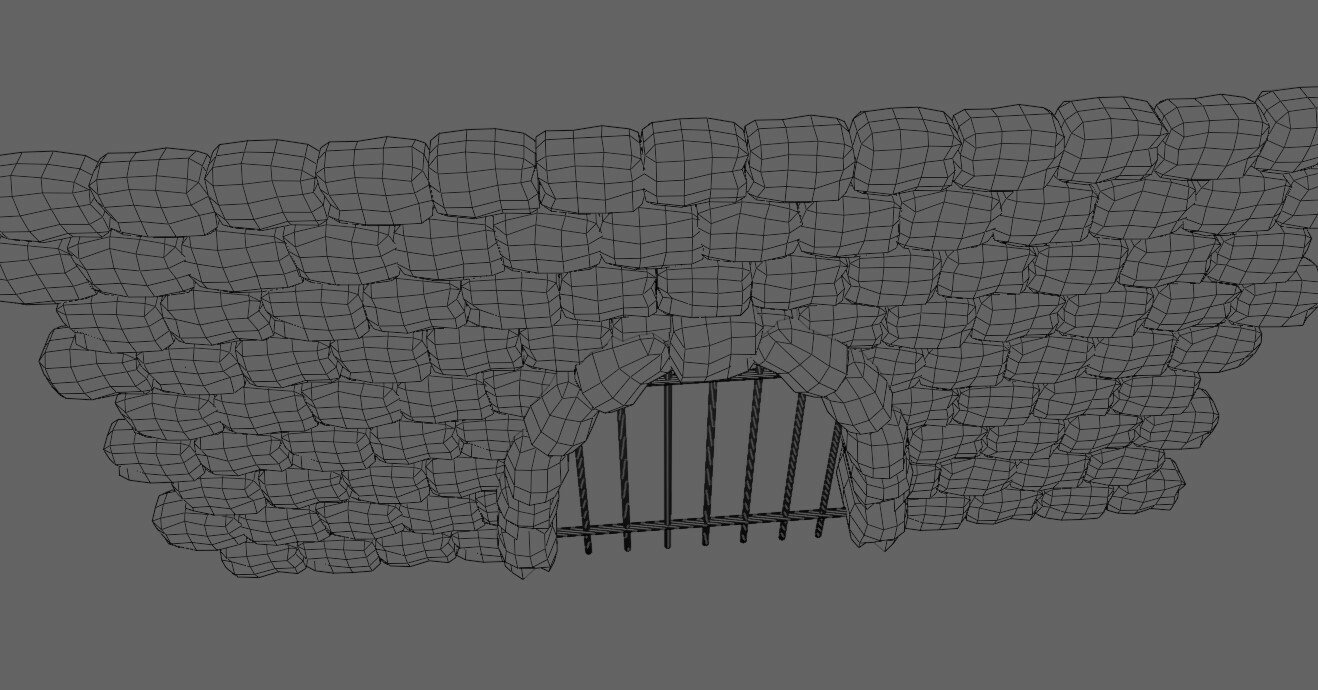 ArtStation - Dungeon Cell - Wall - Calabouco Low-poly 3D model | Game ...