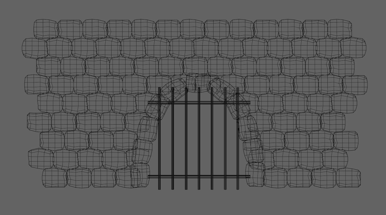 ArtStation - Dungeon Cell - Wall - Calabouco Low-poly 3D model | Game ...