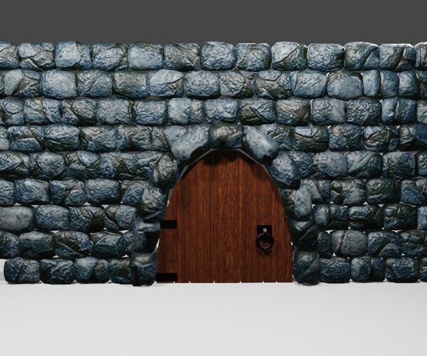 ArtStation - Castle Door Medieval - Porta Low-poly 3D model | Game Assets