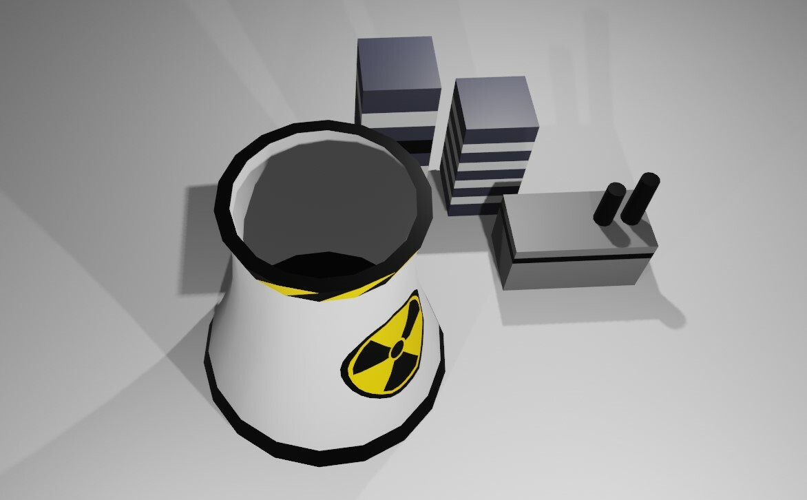 ArtStation - Nuclear Factory - Power plant in Cartoon Style - Usina Low ...