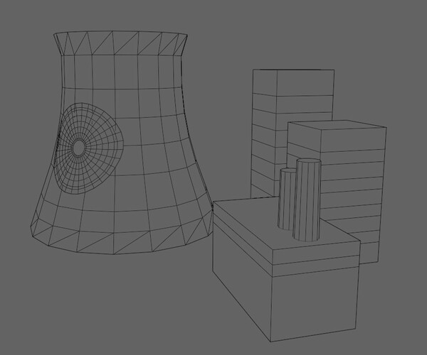 ArtStation - Nuclear Factory - Power plant in Cartoon Style - Usina Low ...