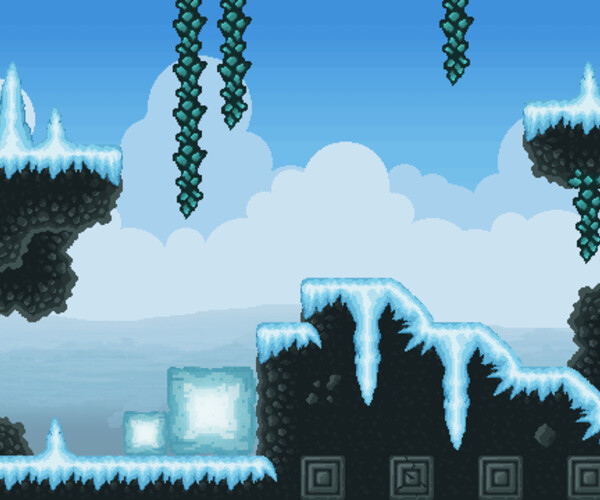 ArtStation - PLATFORMER 6 SNOW | Game Assets