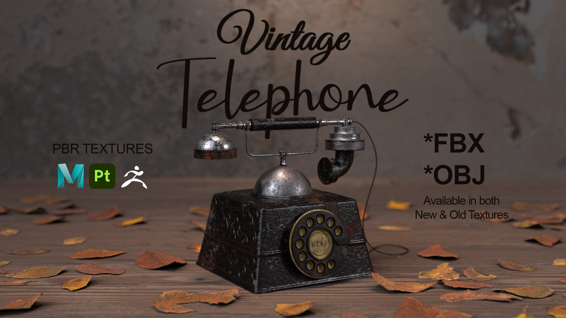 ArtStation - Vintage Telephone - 3D Model | Game Assets