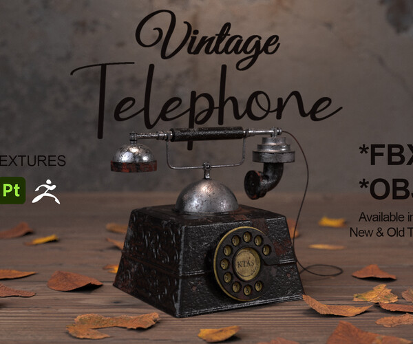 ArtStation - Vintage Telephone - 3D Model | Game Assets
