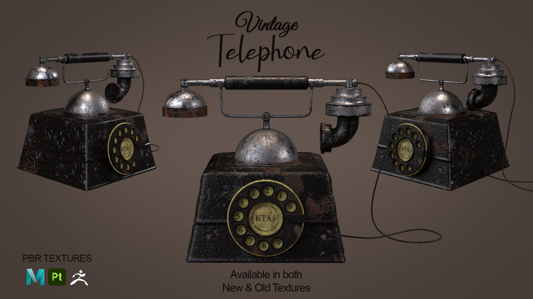 ArtStation - Vintage Telephone - 3D Model | Game Assets