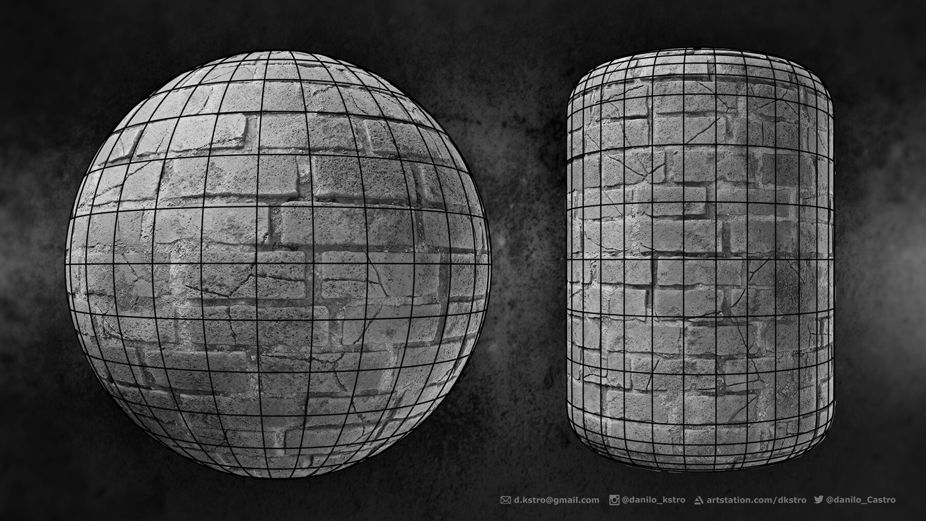 ArtStation - Bricks and concrete base - Procedural Texture | Resources