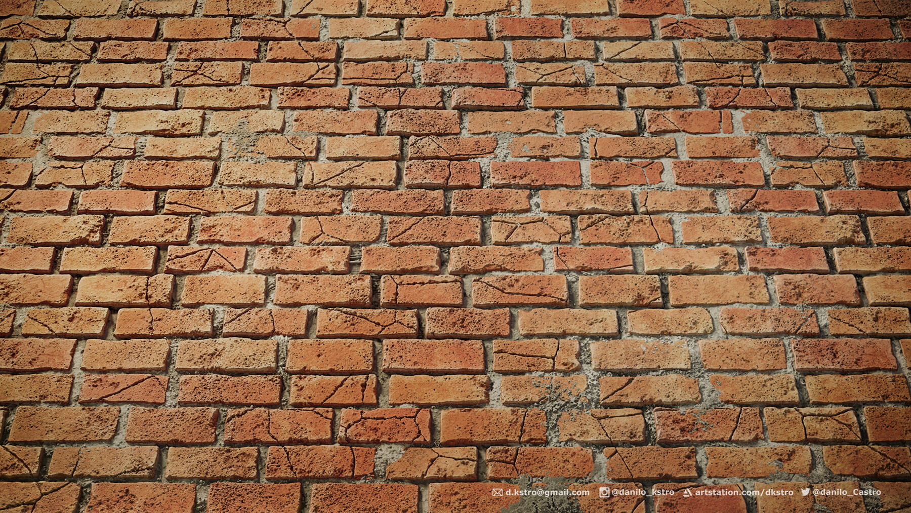 ArtStation - Bricks and concrete base - Procedural Texture | Resources