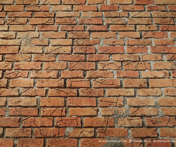 ArtStation - Bricks and concrete base - Procedural Texture | Resources