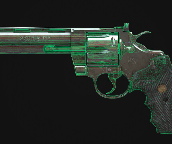 ArtStation - Colt Python | 3D Model | Game Ready | PBR | Game Assets