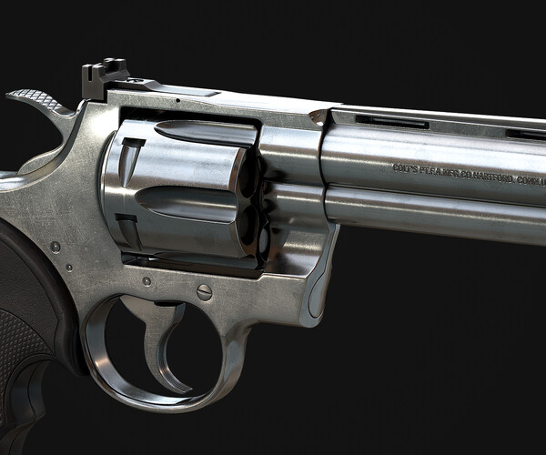 ArtStation - Colt Python | 3D Model | Game Ready | PBR | Game Assets
