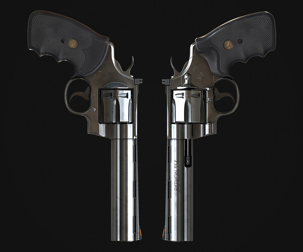 ArtStation - Colt Python | 3D Model | Game Ready | PBR | Game Assets