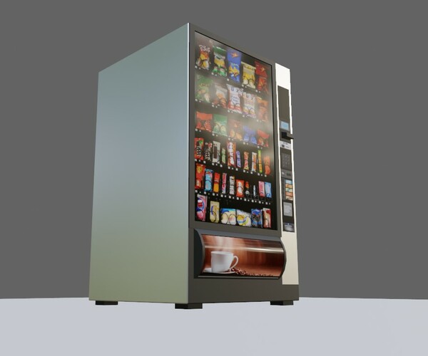 ArtStation - Candy Vending Machine - Maquina de Doces Low-poly 3D model ...