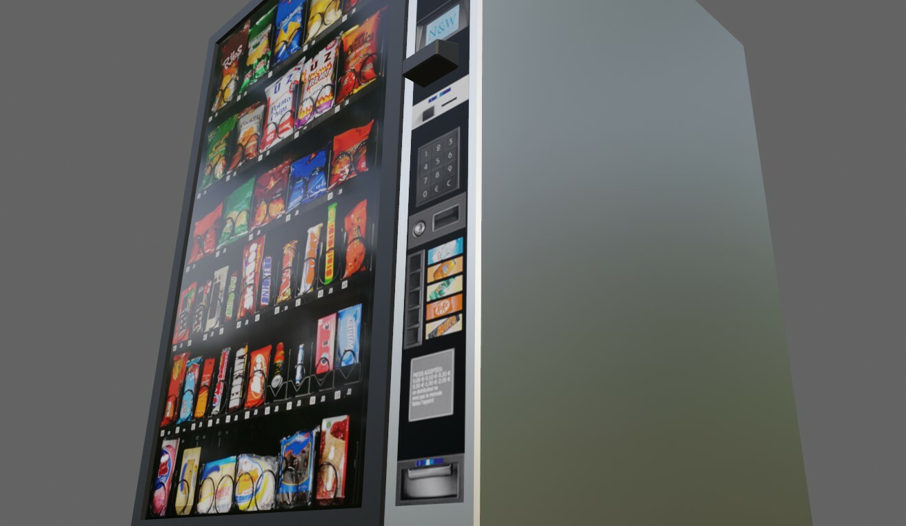 ArtStation - Candy Vending Machine - Maquina de Doces Low-poly 3D model ...