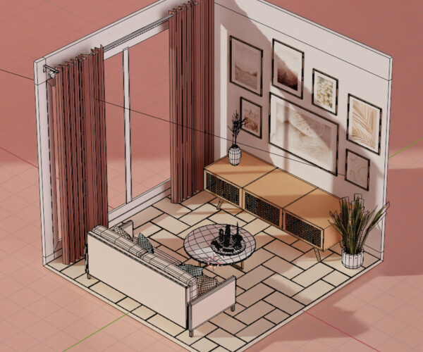 ArtStation - 25 Lowpoly Interior Room | Resources