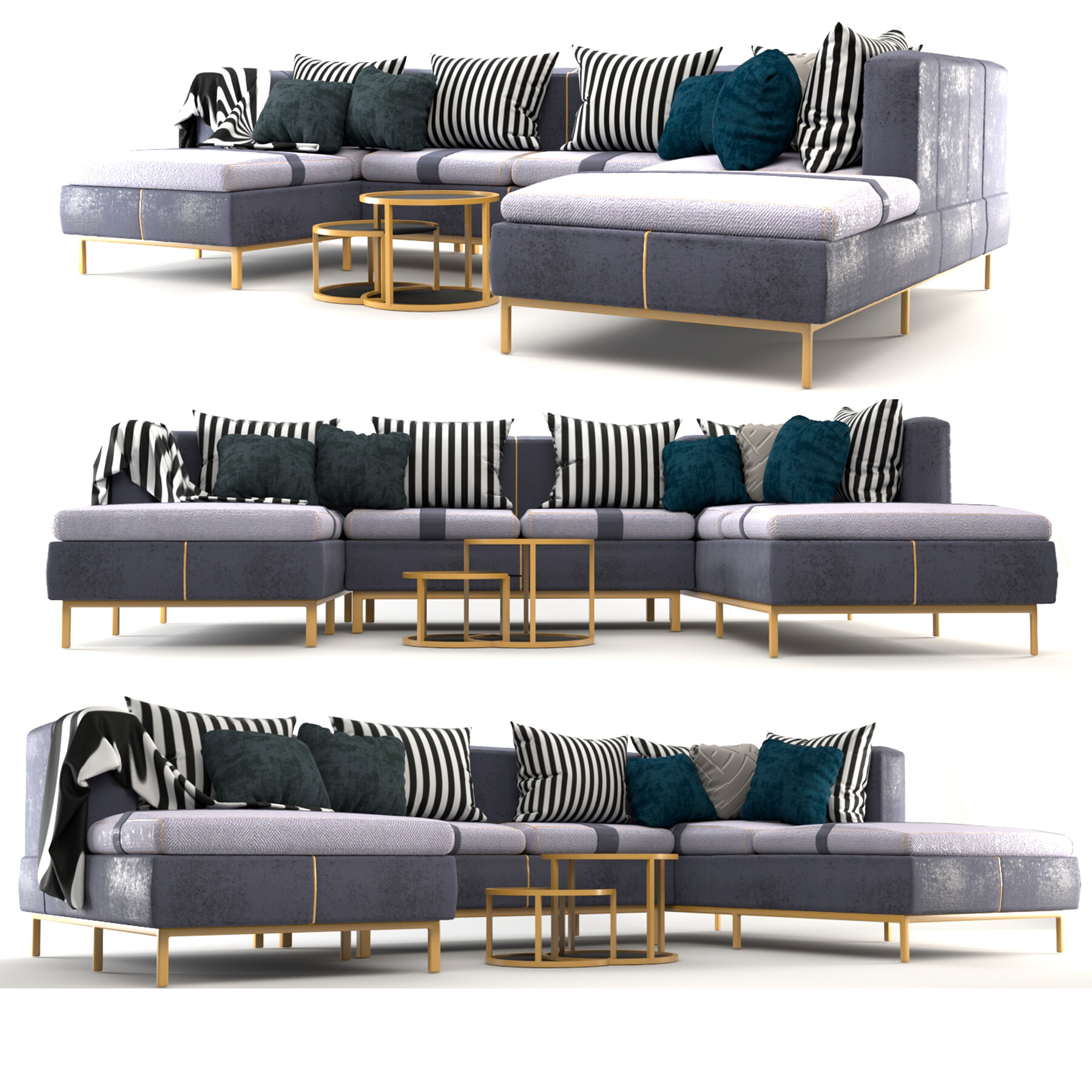 ArtStation - 3 modern sofa (pack 2) | Resources