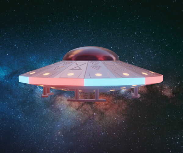 ArtStation - Flying Saucer- Rigged | Game Assets