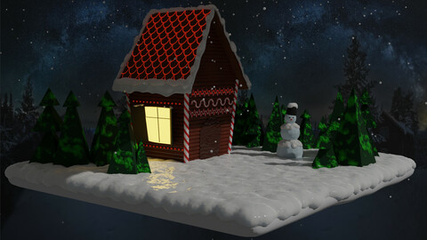 ArtStation - Gingerbread house | Game Assets