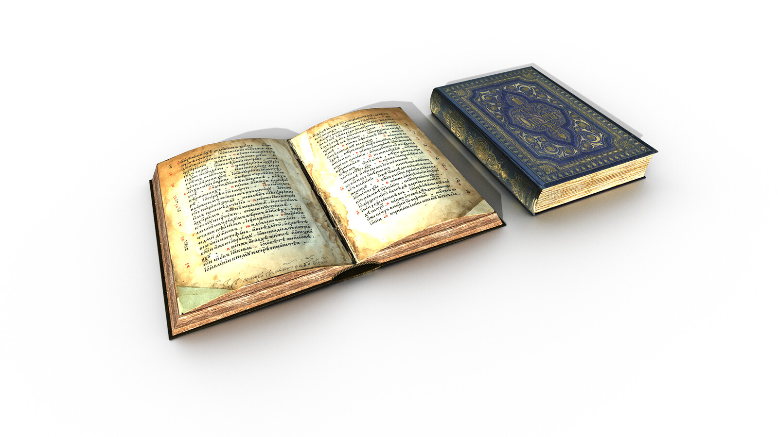 ArtStation - Old historical books PBR low-poly 3D model | Resources