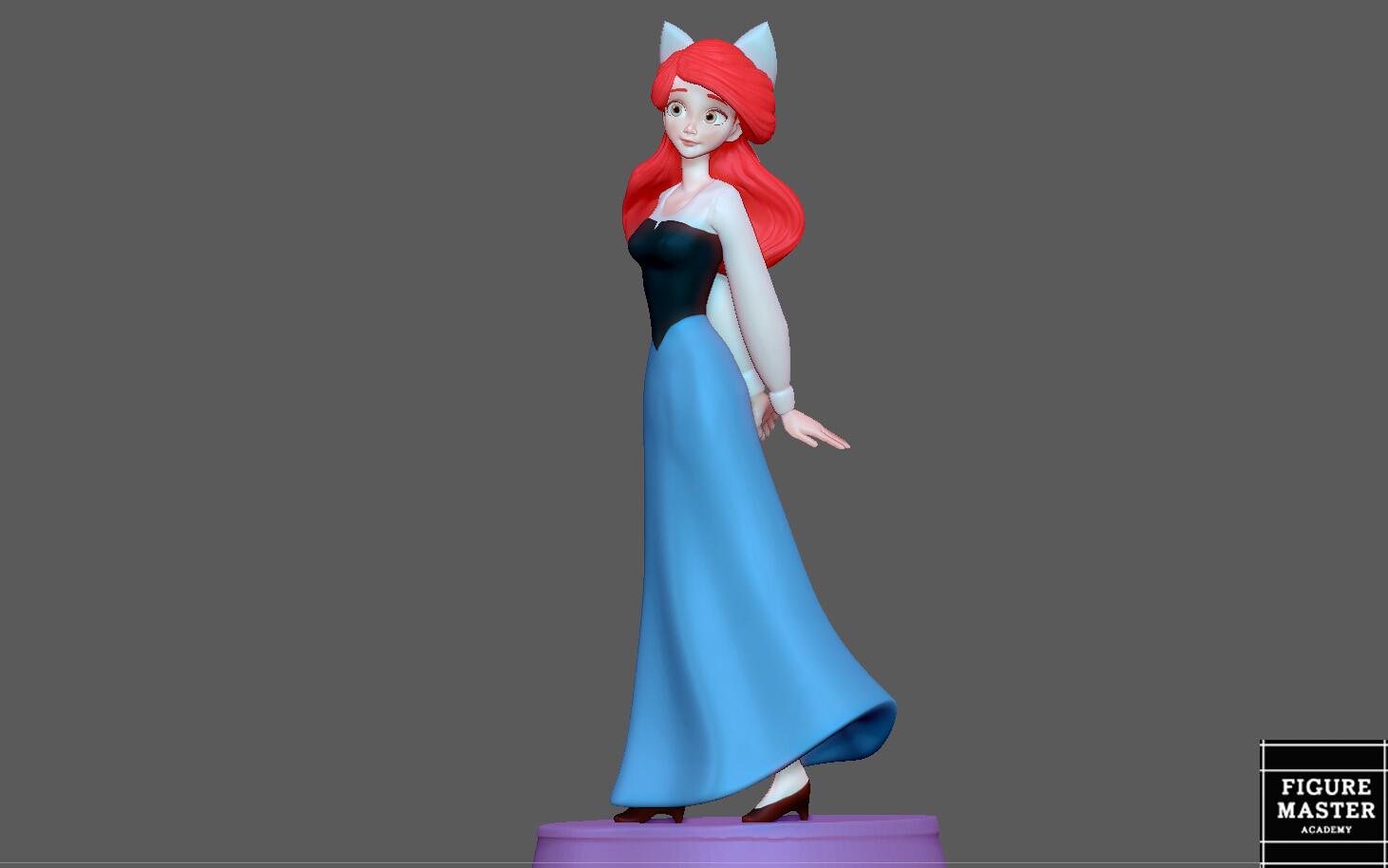 ArtStation - ARIEL BLUE DRESS LITTLE MERMAID DISNEY princess ANIMATION ...