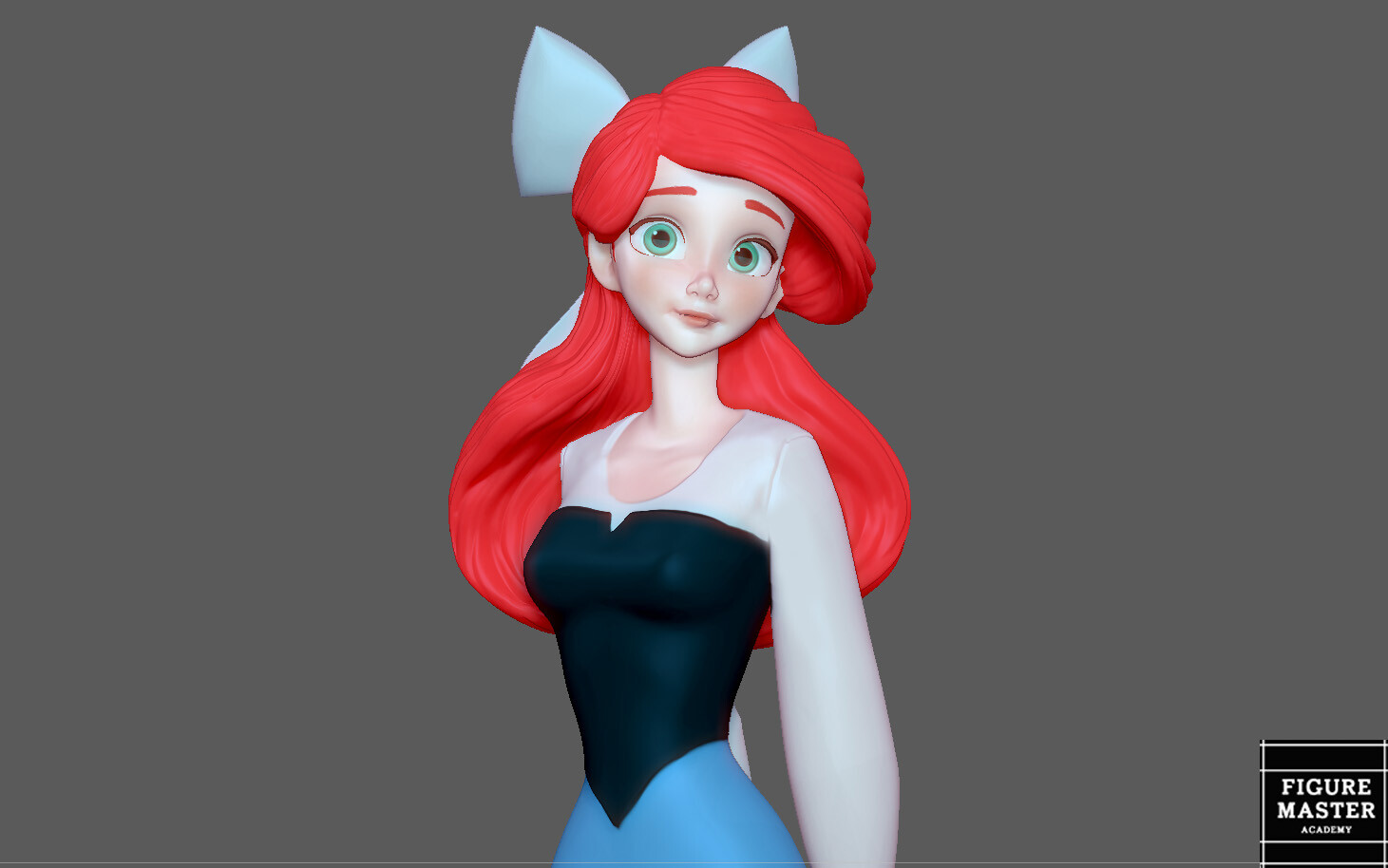 ArtStation - ARIEL BLUE DRESS LITTLE MERMAID DISNEY princess ANIMATION ...