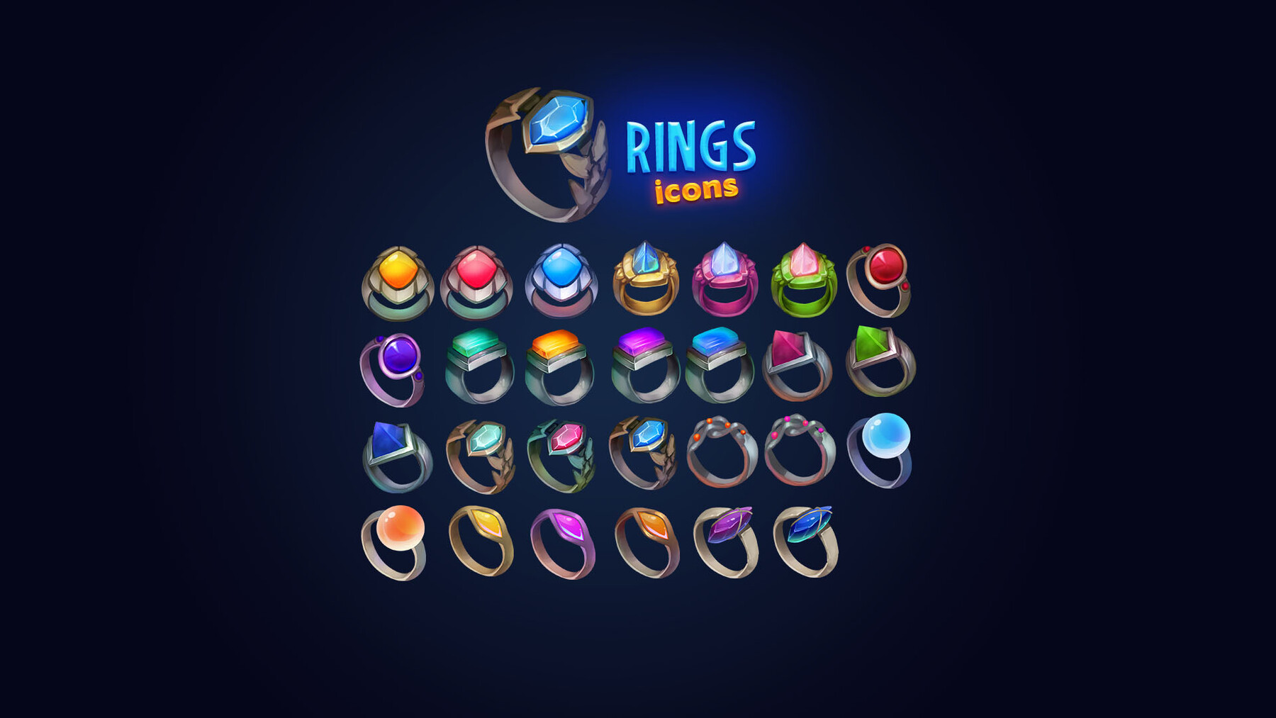 ArtStation - Rings Icons Pack | Game Assets
