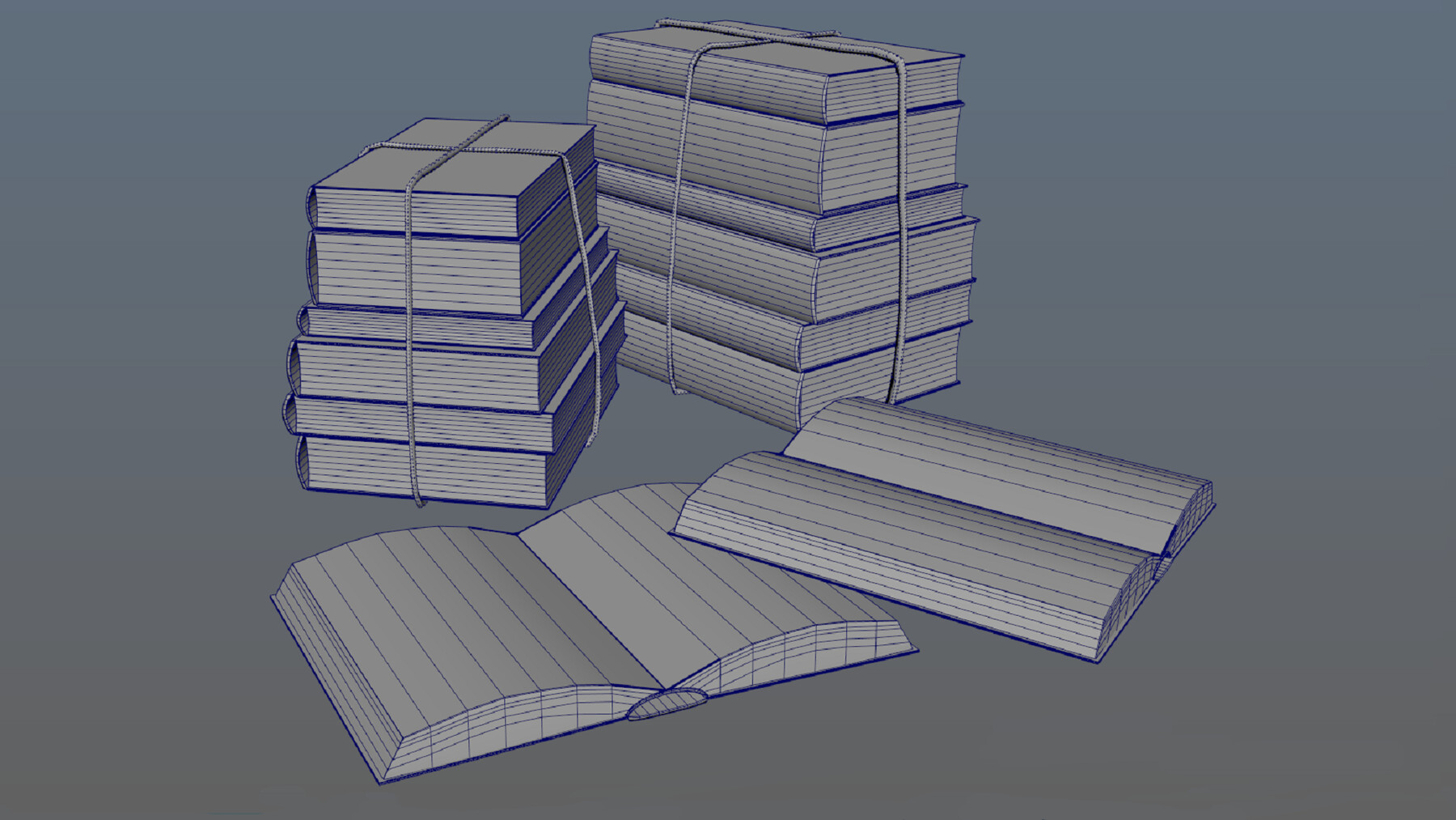 ArtStation - Old historical books PBR low-poly 3D model | Resources