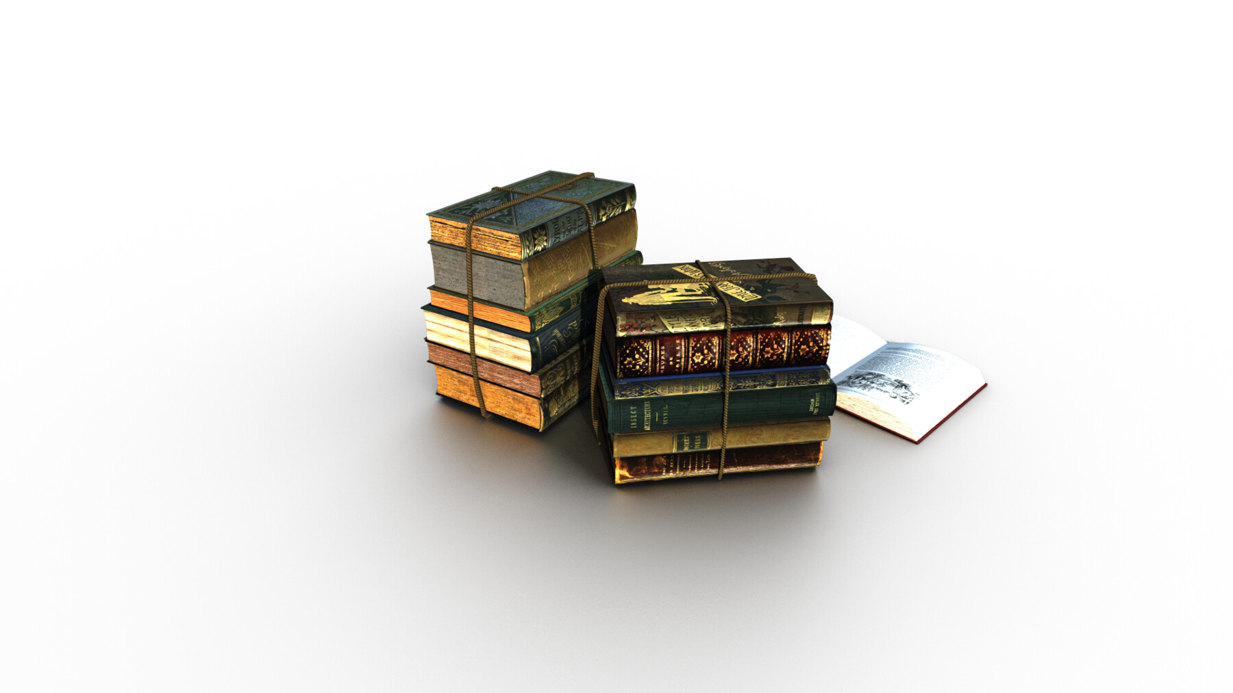 ArtStation - Old historical books PBR low-poly 3D model | Resources