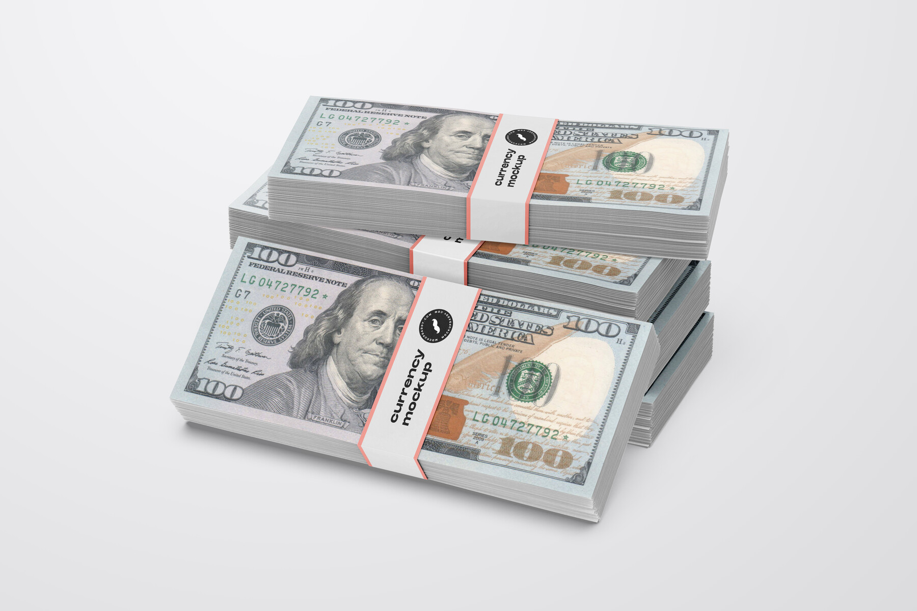 Mockupdaddy - Money Stacks Mockup