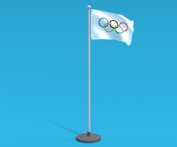 ArtStation - Low Poly Seamless Animated Olympic Flag | Game Assets