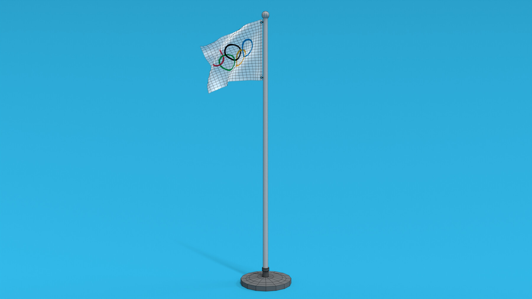ArtStation - Low Poly Seamless Animated Olympic Flag | Game Assets