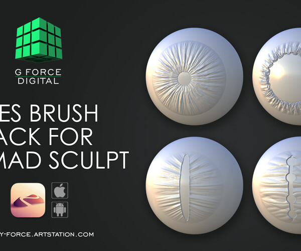 ArtStation - Eyes Brush Pack For Nomad Sculpt | Brushes