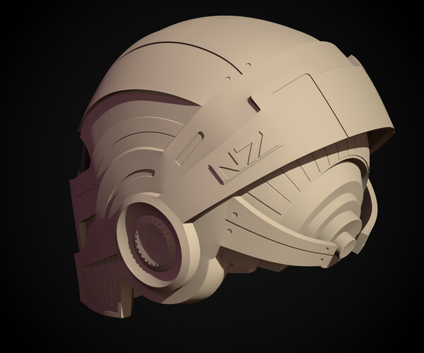 ArtStation - printable sci fi N7 mass effect helmet | Resources