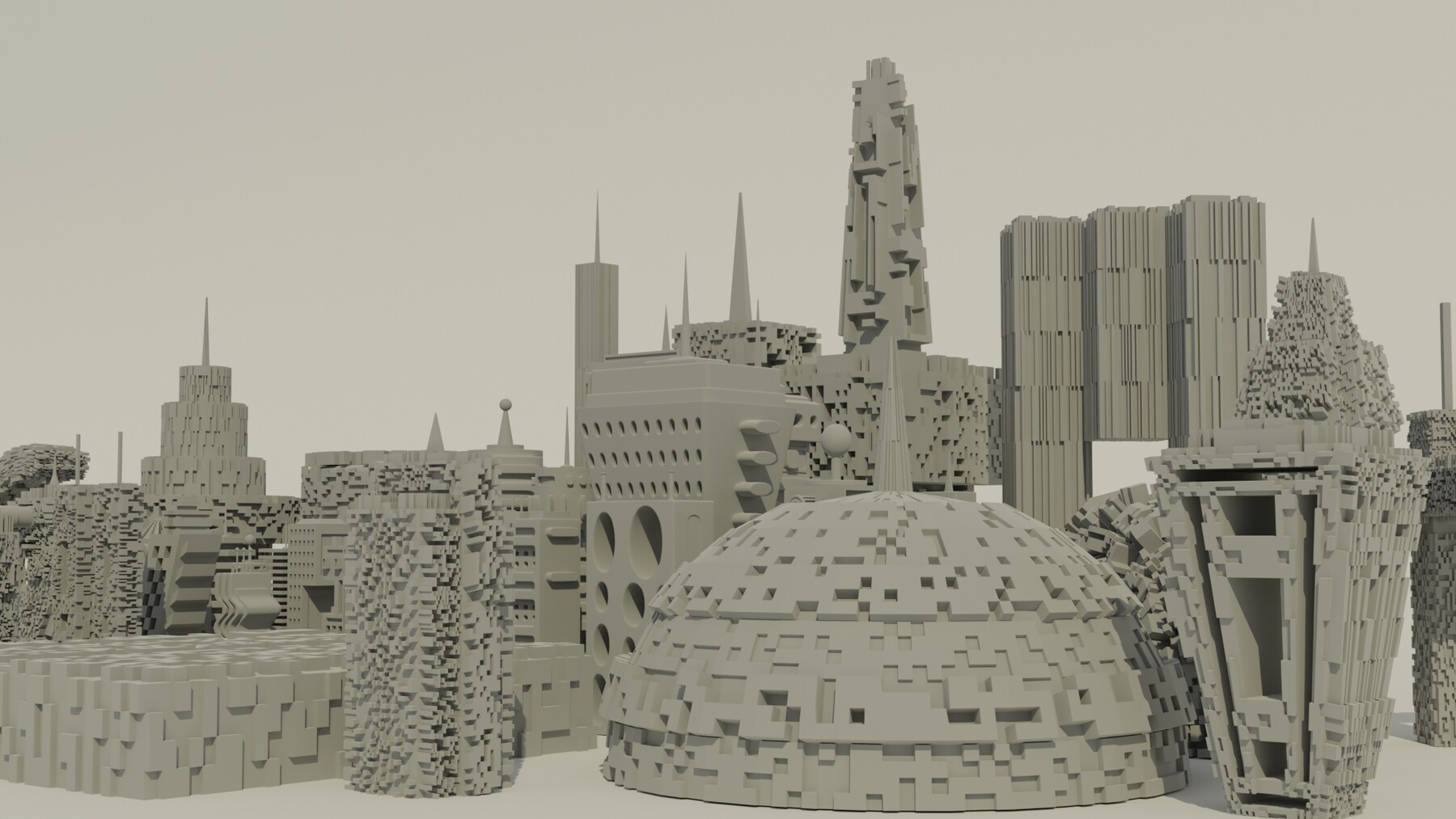 ArtStation - Sci-Fi buildings kitbash | Resources