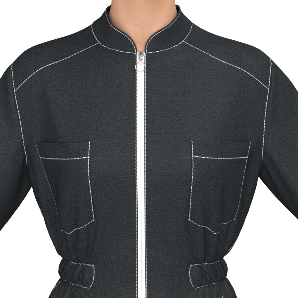 ArtStation - Digital Denim overalls. Marvelous Designer | Game Assets