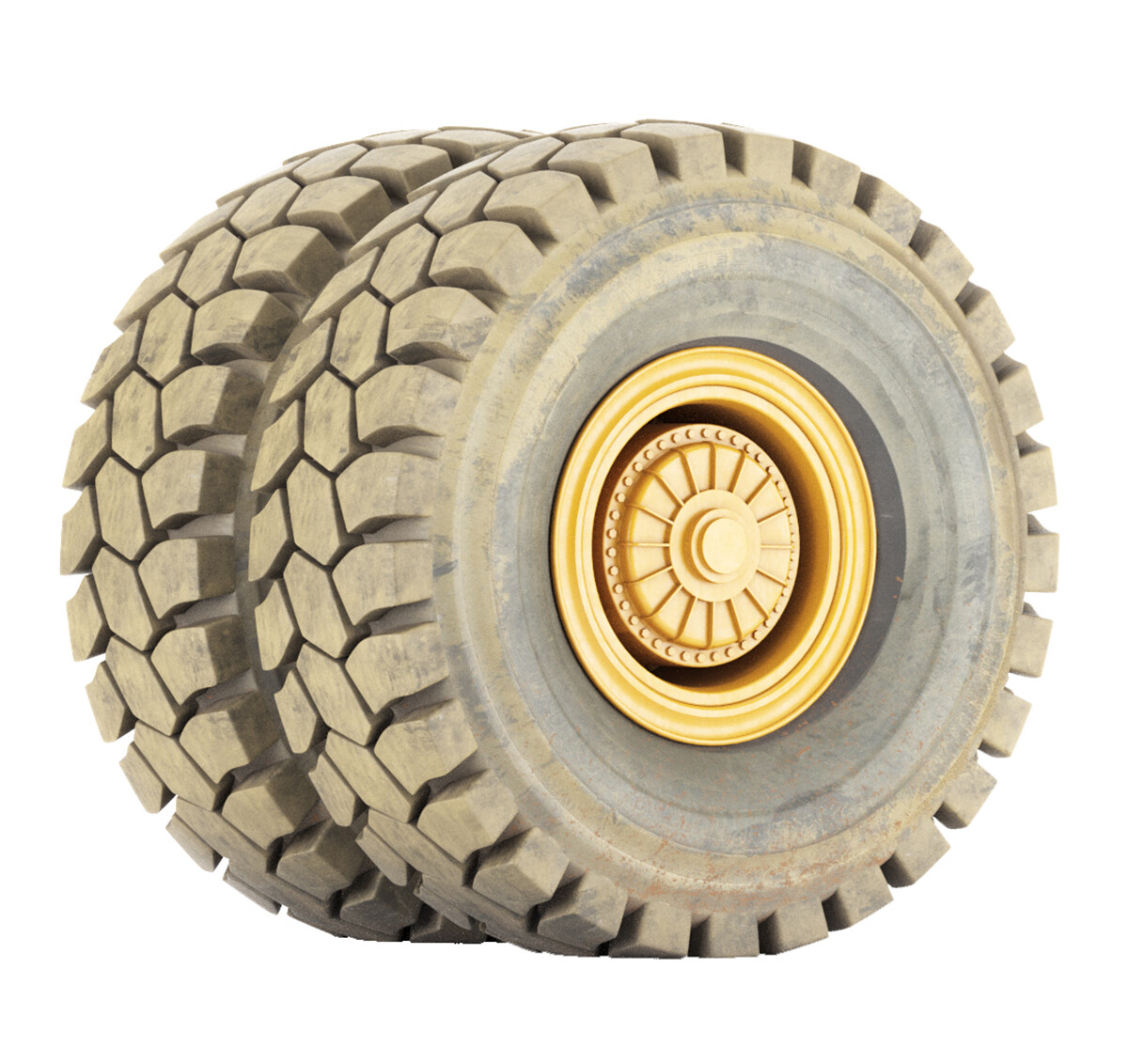 ArtStation - heavy vehicle wheel and tire (front and rear) | Resources